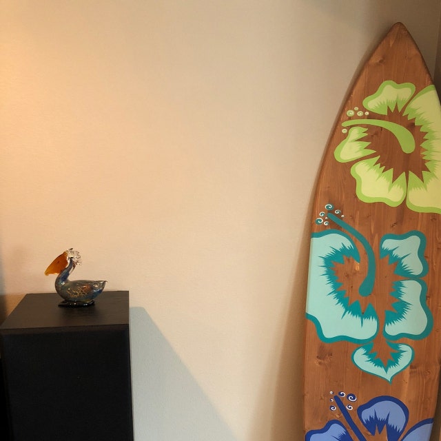6 Foot Wood Hawaiian Surfboard Wall Art Decor Or Headboard