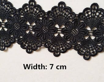 Black lace trim | Etsy
