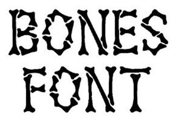 Bones Monogram Alphabet font SVG Cut Files Instant Download