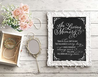 In memoriam sign | Etsy