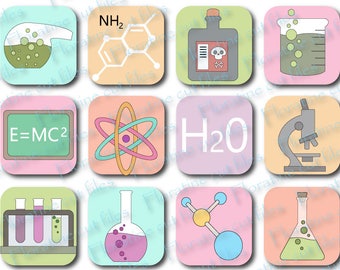 Cute Scientists School is cool Fun Science Digital Clip Art