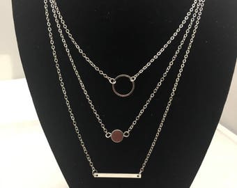 3 layer necklace | Etsy
