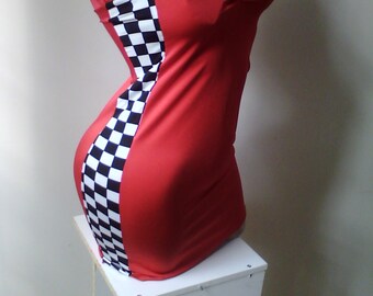 Red checkered dress | Etsy