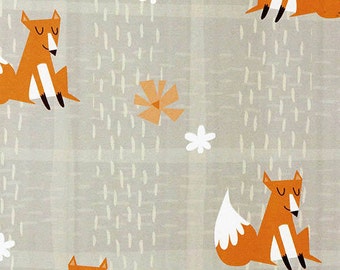 Fox print fabric | Etsy