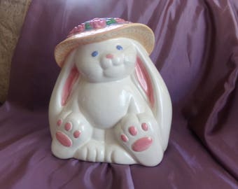 Rabbit cookie jar | Etsy