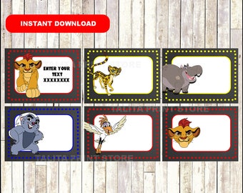 Lion guard gift tags | Etsy
