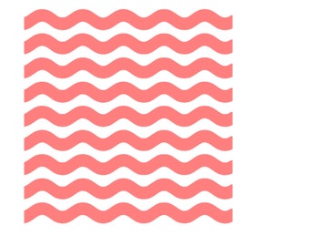 Wave stencil | Etsy