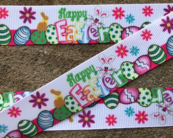 Easter Ribbon Easter Eggs Ribbon Printed Ribbon Easter Color