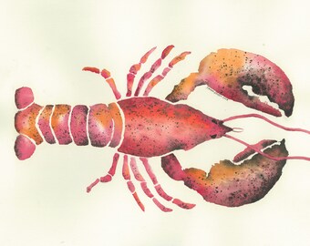 Lobster print | Etsy
