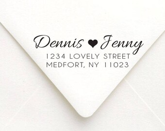 Calligraphy Address Stamp Custom Return Address Stamp Self