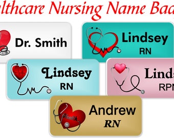 Nurse name tag | Etsy