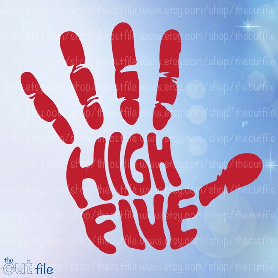 High Five svg eps jpeg dxf. Digital file for cutting