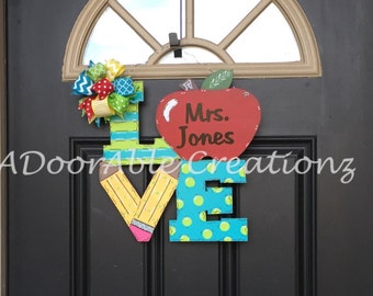 Teacher door hanger | Etsy