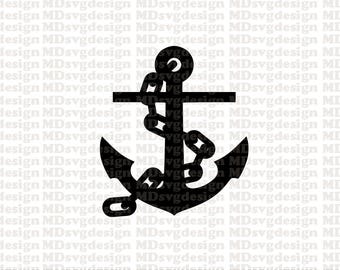 Anchor chain svg | Etsy