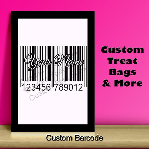 Custom Barcode Label: For Custom Chip /Treat Bags /Candy Bar