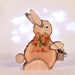 Rustic log slice rabbit log easter bunny wooden rabbit