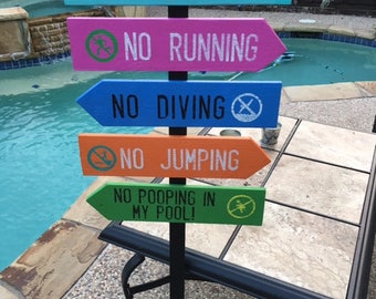 Pool arrow sign | Etsy