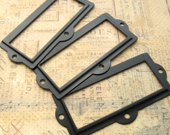 Metal label holders | Etsy