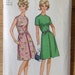 Vintage 1960s Simplicity 6296 misses' dress in two