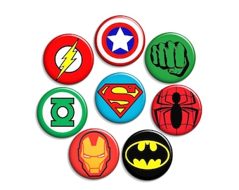 Superhero button | Etsy
