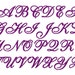 Vicky Script Machine Embroidery Font Sizes