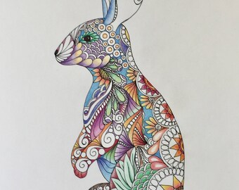 Zentangle Drawings Original Art Wall Decor by TheTranquilFrog