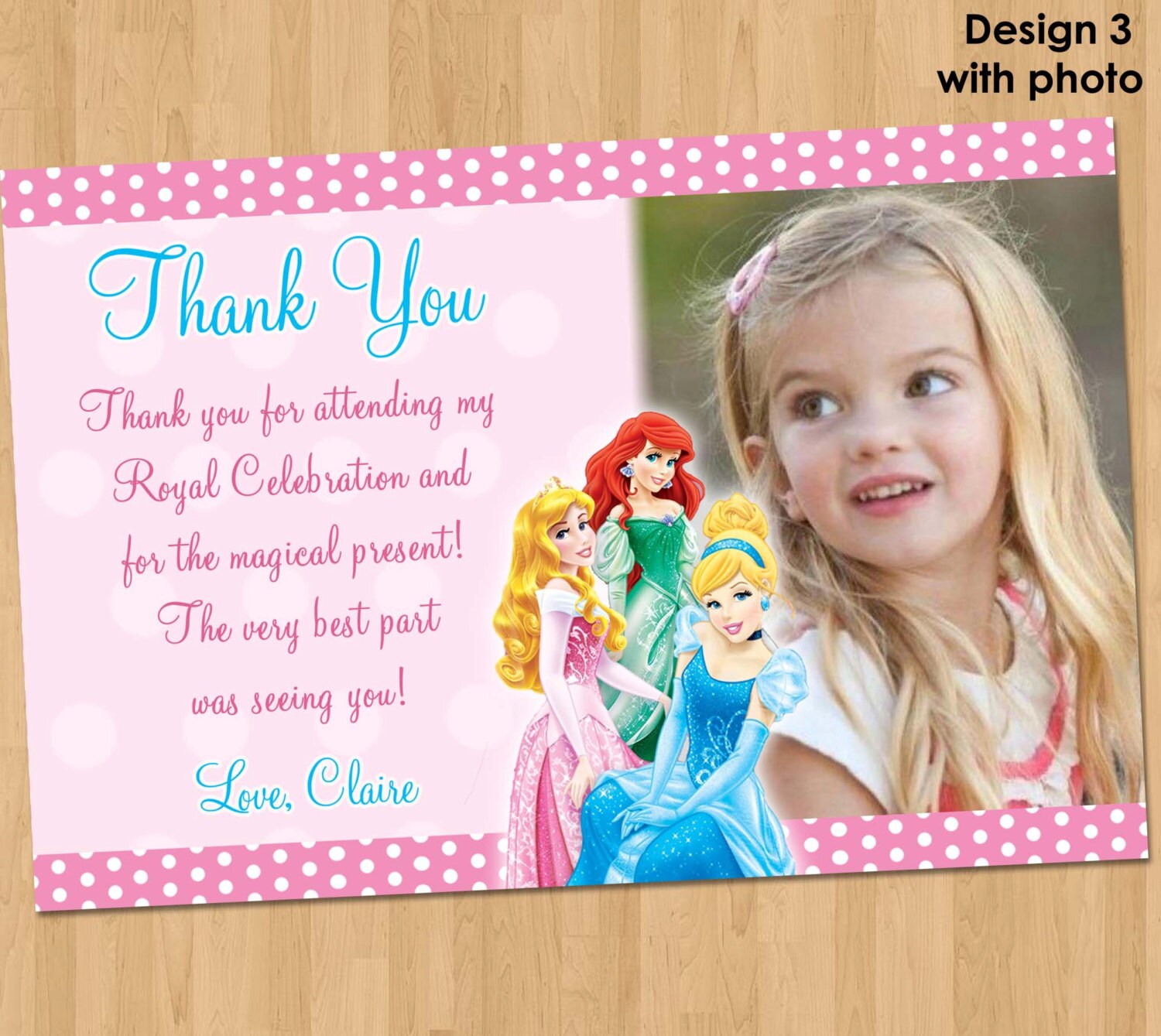 Disney Princess Thank You Cards at Travis Poteete blog