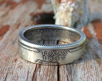 Texas coin ring | Etsy