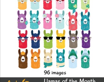 Llama Clipart Alpaca Printable Pretty Llamas and Alpacas