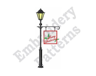 Christmas Street Lamp 8x10 cross stitch pattern