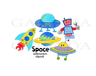 Planets clip art | Etsy