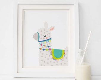 Llama nursery decor | Etsy