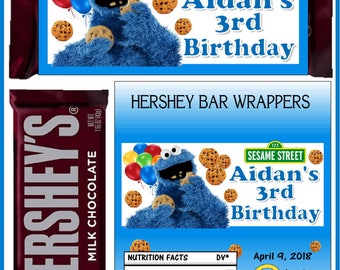 Cookie monster label | Etsy