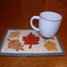 PDF Pattern for Fall Leaves Mug Rug Autumn Mug Rug Pattern