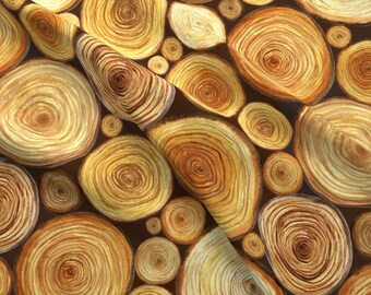 Wood log fabric | Etsy