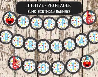 Elmo birthday banner | Etsy