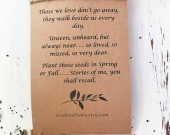Memorial seed packet | Etsy