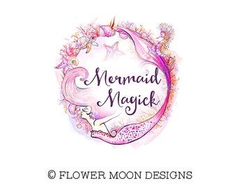 Mermaid logo design | Etsy