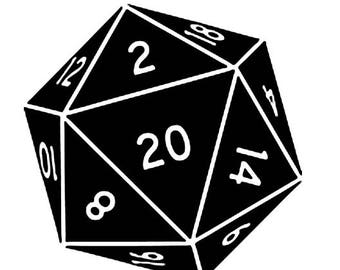 D20 decal | Etsy