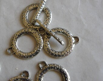 Elegant simple toggle clasps round 12mm circle 20mm toggle