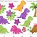 Dinosaur clipart DINOSAURS FOR GIRLS Clip Art and Digital