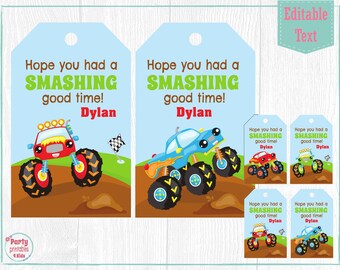 Monster truck labels | Etsy
