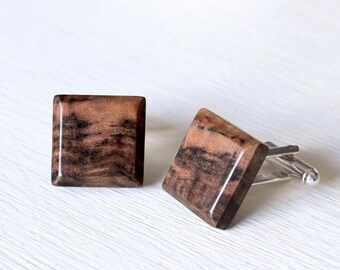 Wooden cufflinks | Etsy