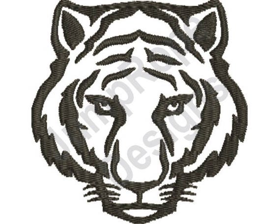 Tiger Head Machine Embroidery Design