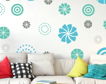 Abstract wall decal | Etsy