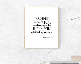 Proverbs 16 3 | Etsy