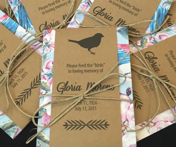 Personalized Memorial Bird Seed Packets