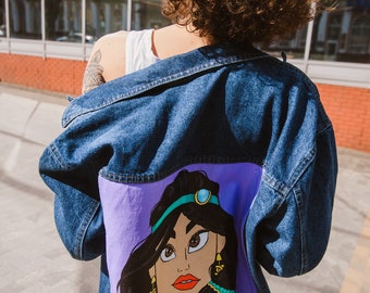 Hand painted denim | Etsy