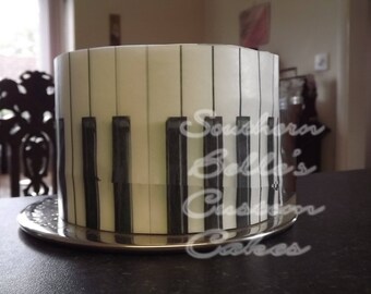Piano cake topper | Etsy