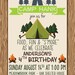 Camp Themed Birthday Invitation